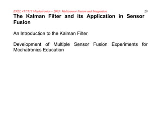Multisensor Fusion and Integration - pres | PDF