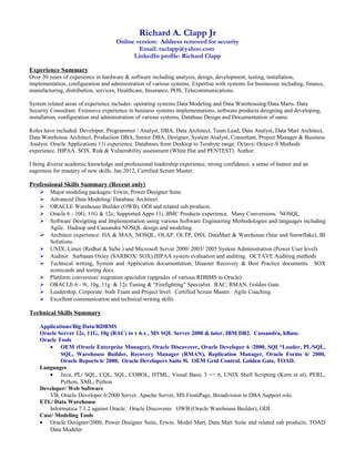 Richard Clapp Mar 2015 short resume | PDF