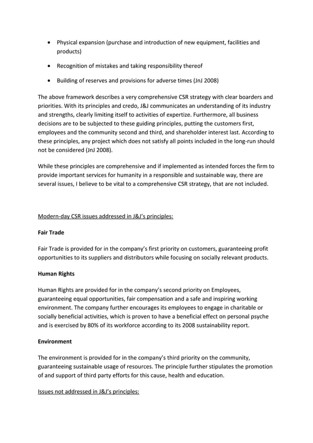89336500 csr-case-johnson-and-johnson | PDF