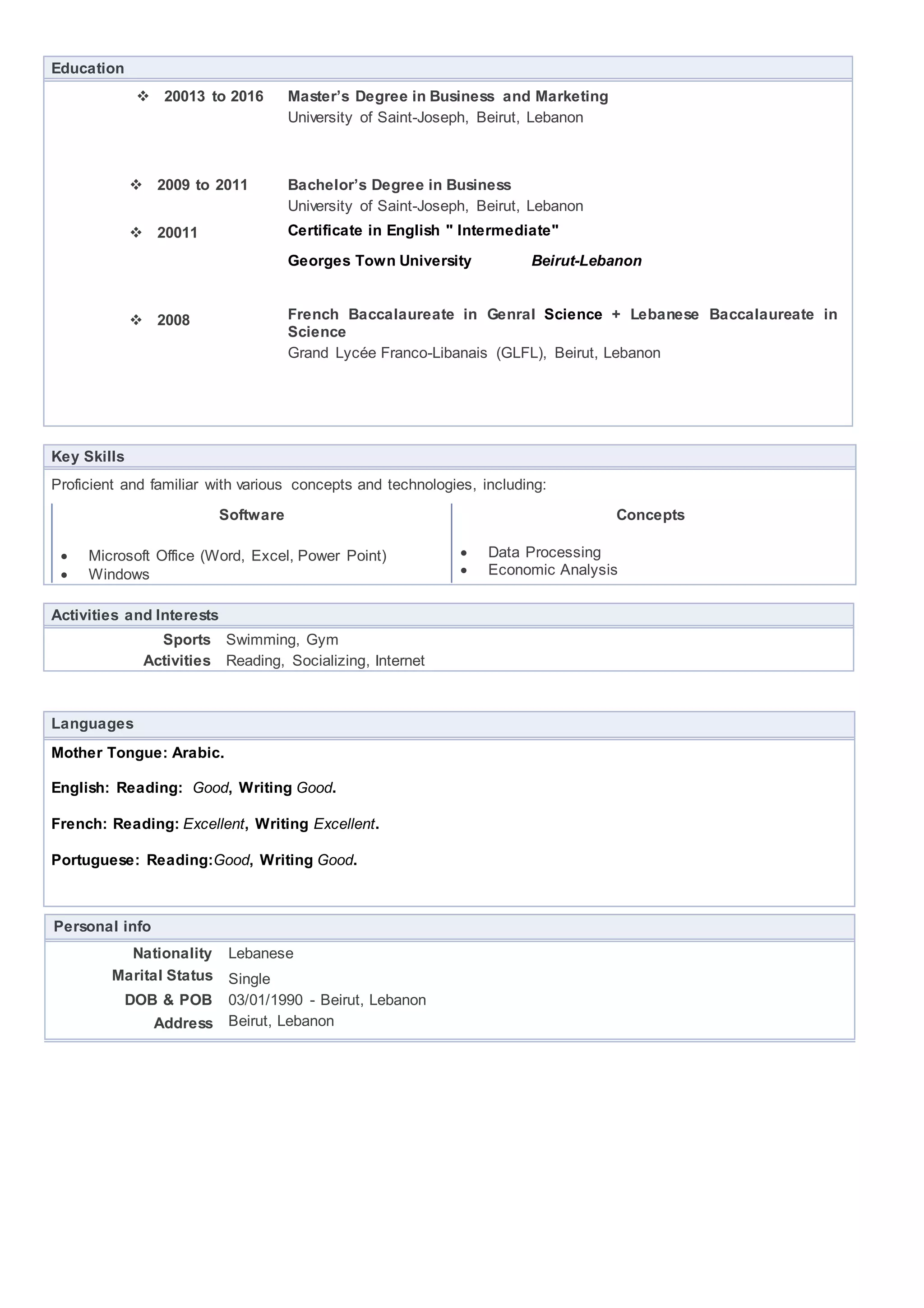 karim cv 2017777777 (1) | PDF