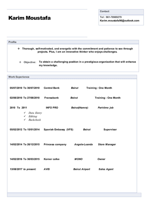 karim cv 2017777777 (1) | PDF