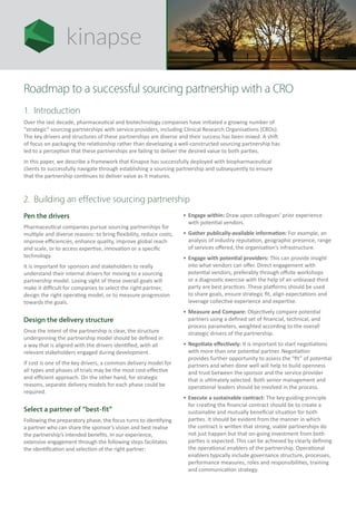 Roadmap to a successful sourcing partnership with a CRO | PDF