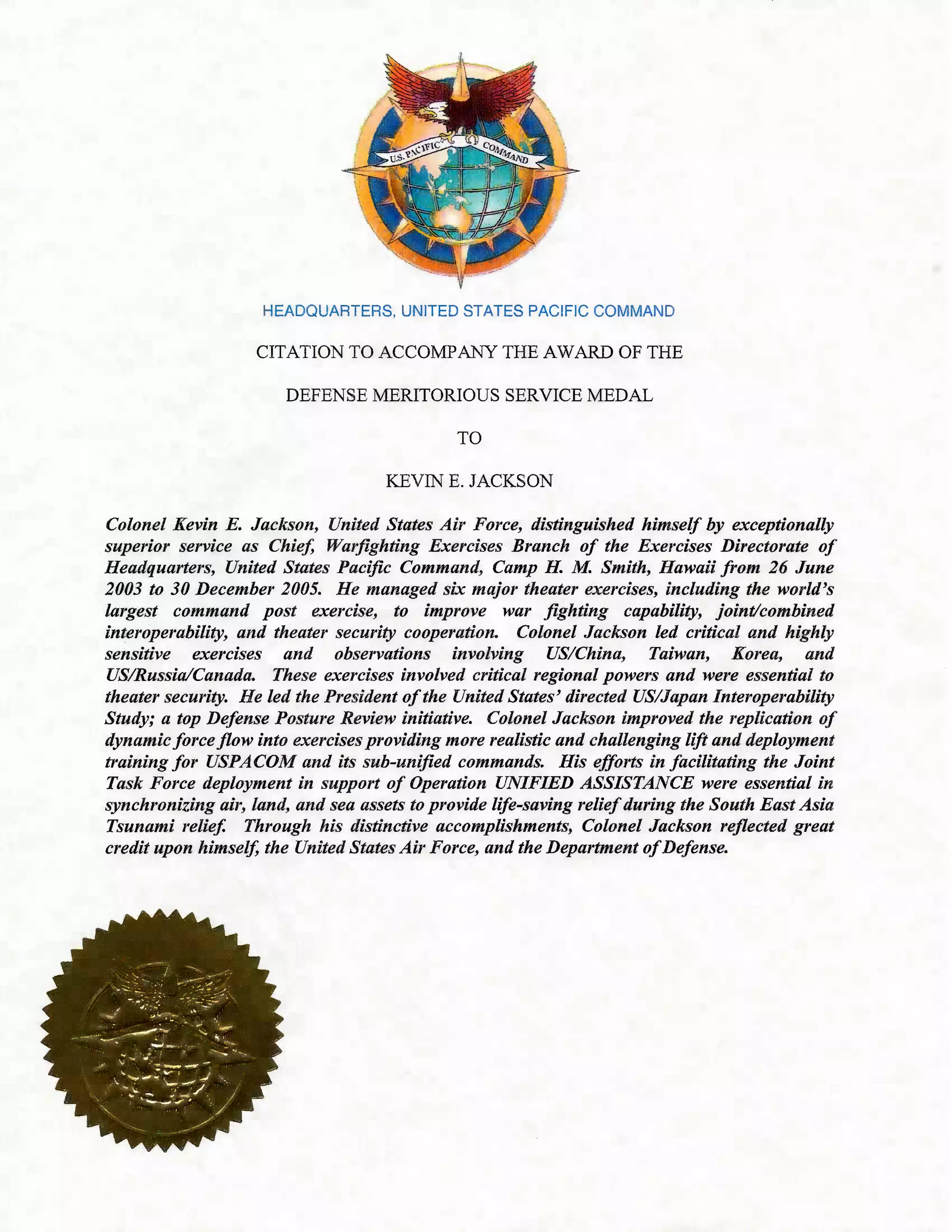 Kevin E Jackson_DMSM | PDF