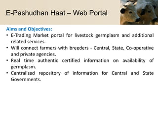 E- Pashudhan Haat Presentation 15-11-2016 | PDF | Agriculture | Industries