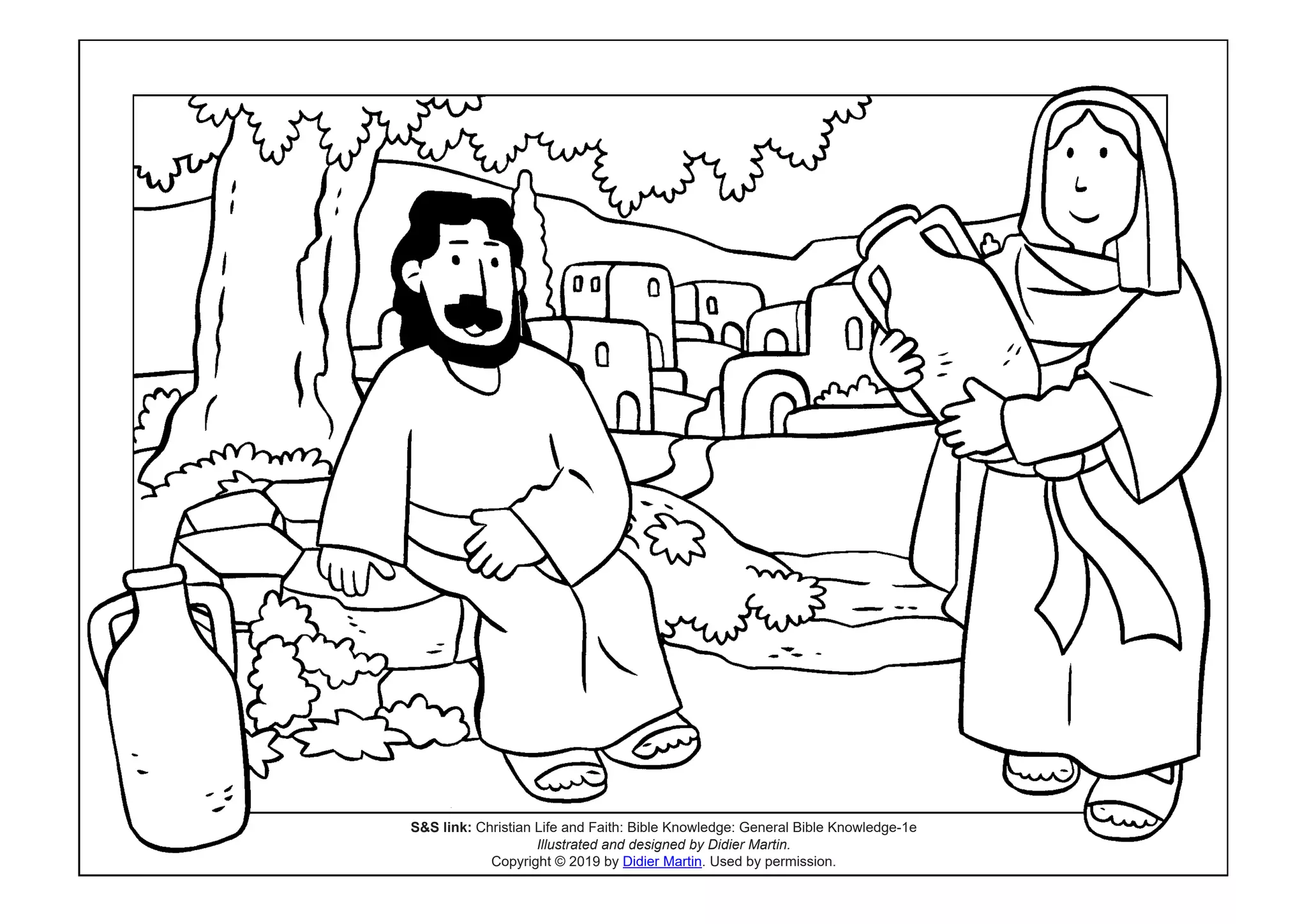 Coloring Page: Cities of the Bible: The Town of Sychar | PPT