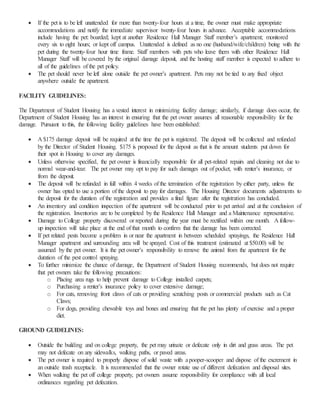 SMC Permissive Pet Policy | PDF