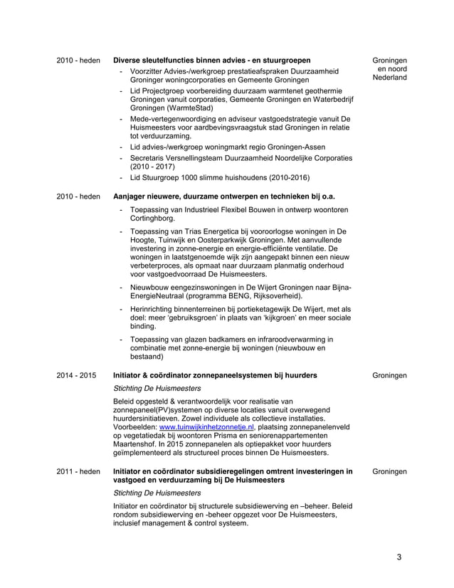 Curriculum vitae Jos Idema | PDF