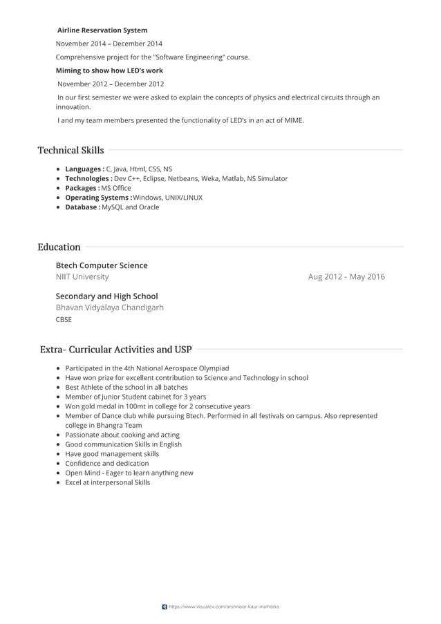 Resume Arshnoor | PDF