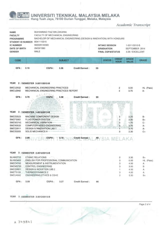 Degree Transcript | PDF