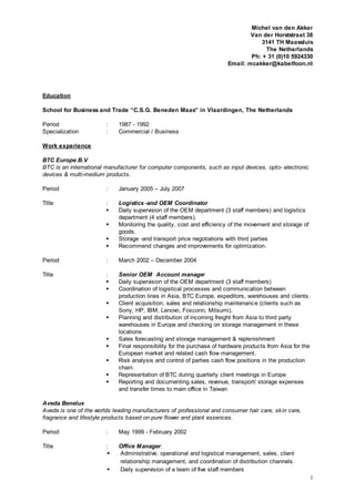 International Curricullum Vitae 2006 | DOC | Business Administration ...