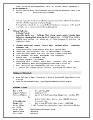 vivek Resume | DOC | Civil Engineering Industry | Industries