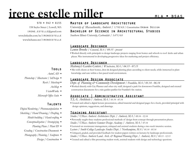 Irene E Miller Resume | PDF