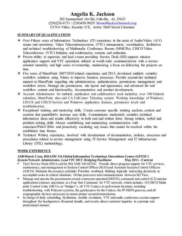 resume - Angelia Jackson aoJAN17 | PDF