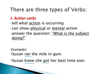 Types of Verbs by Roderick Desmonte Jr. | PPT