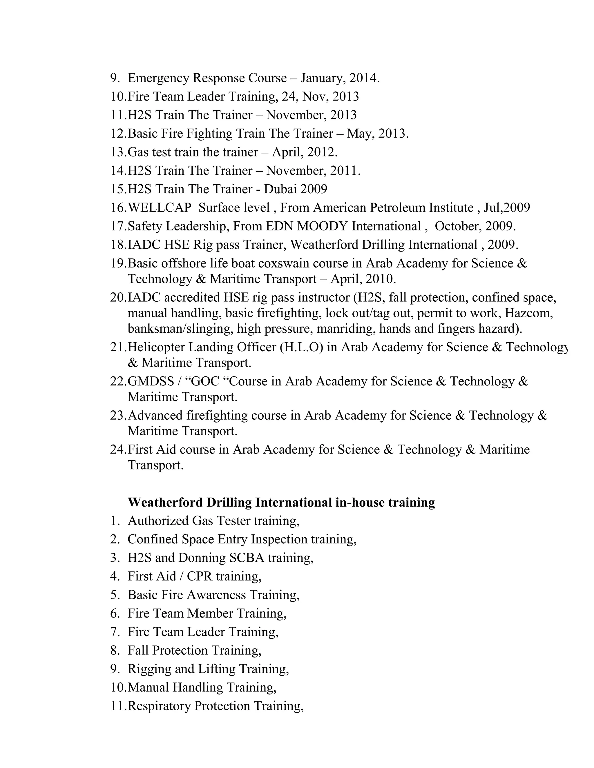 Walid Soliman, Safety Officer, CV | PDF