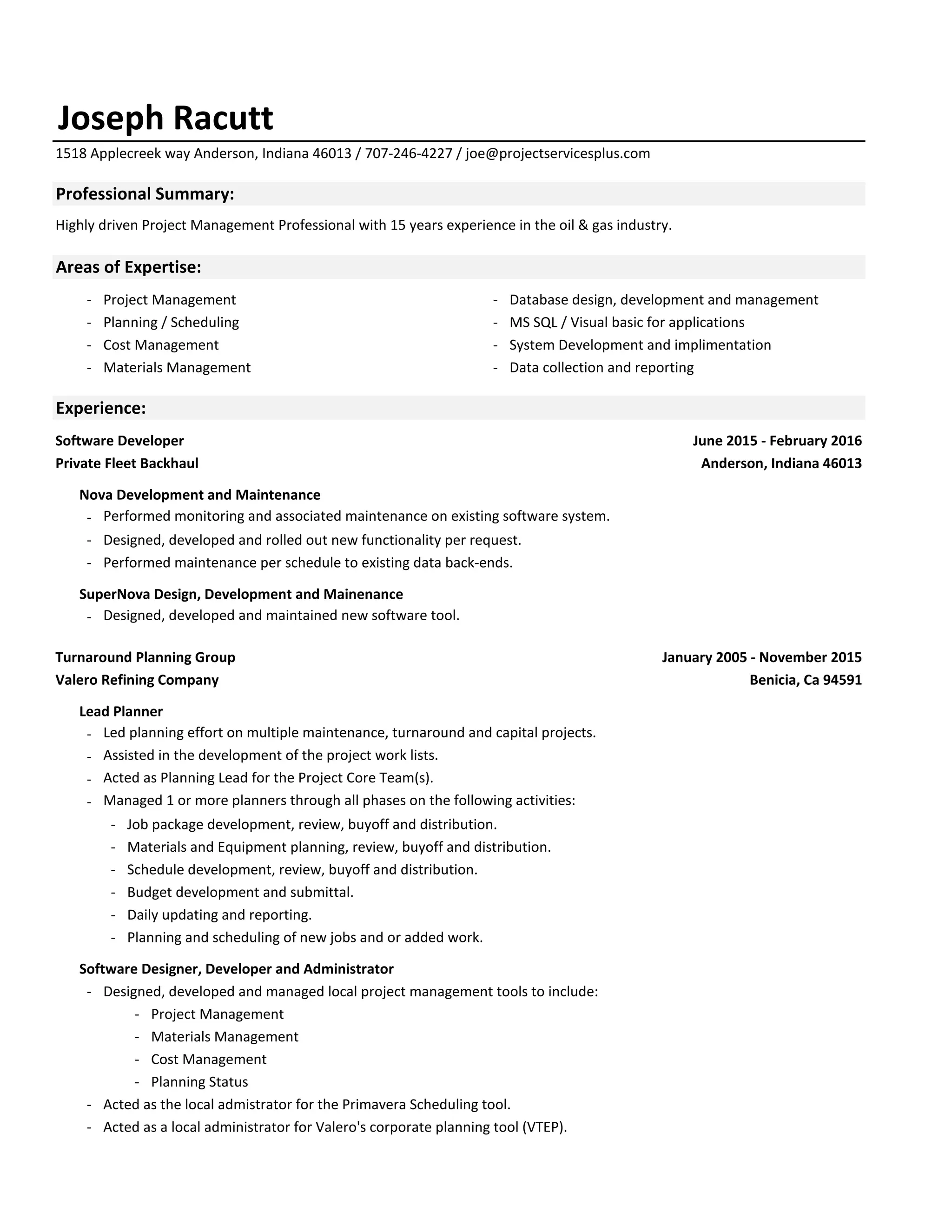 Resume_Joe_Racutt | PDF