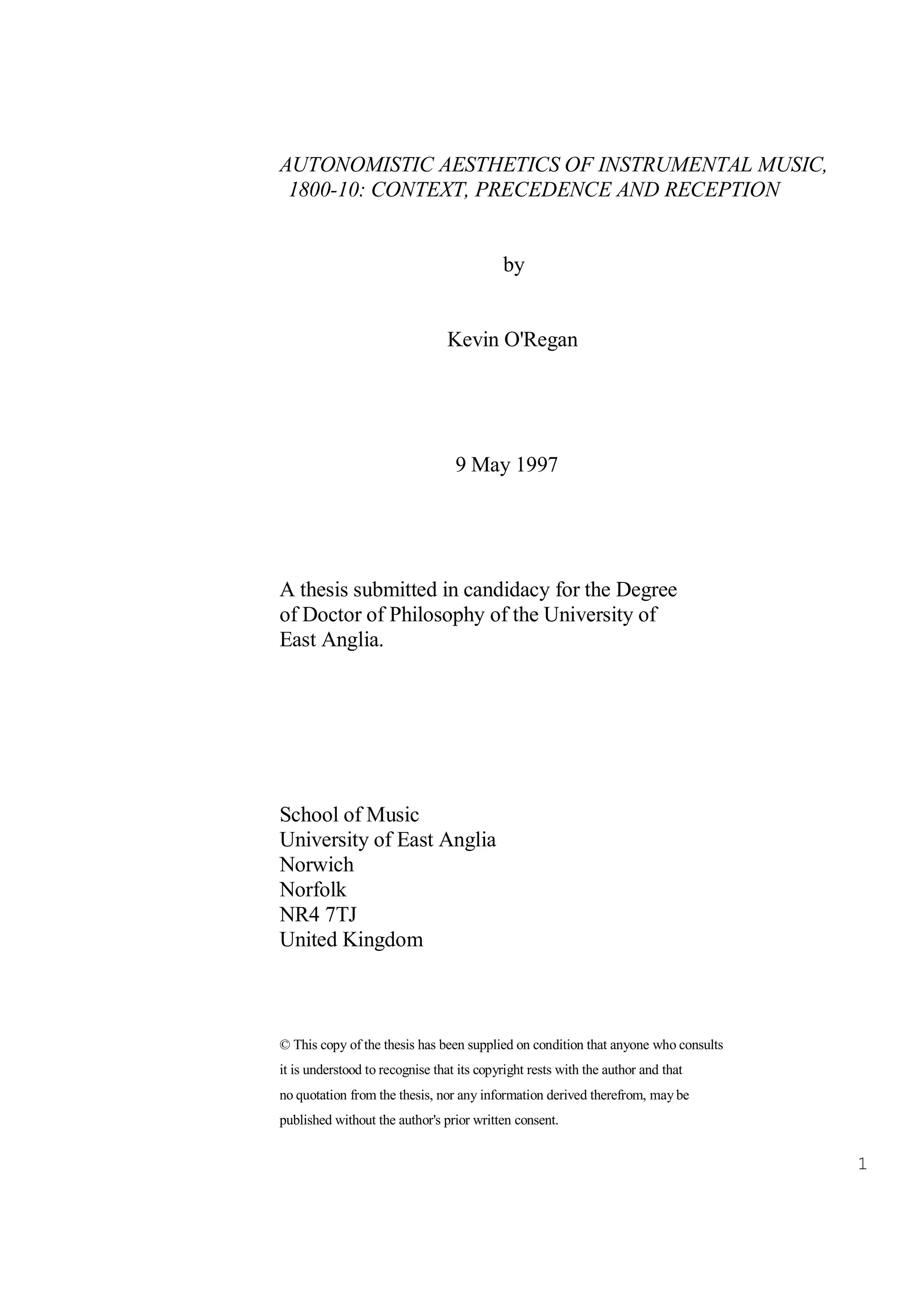 PhD Thesis | PDF | Classical Music | Music