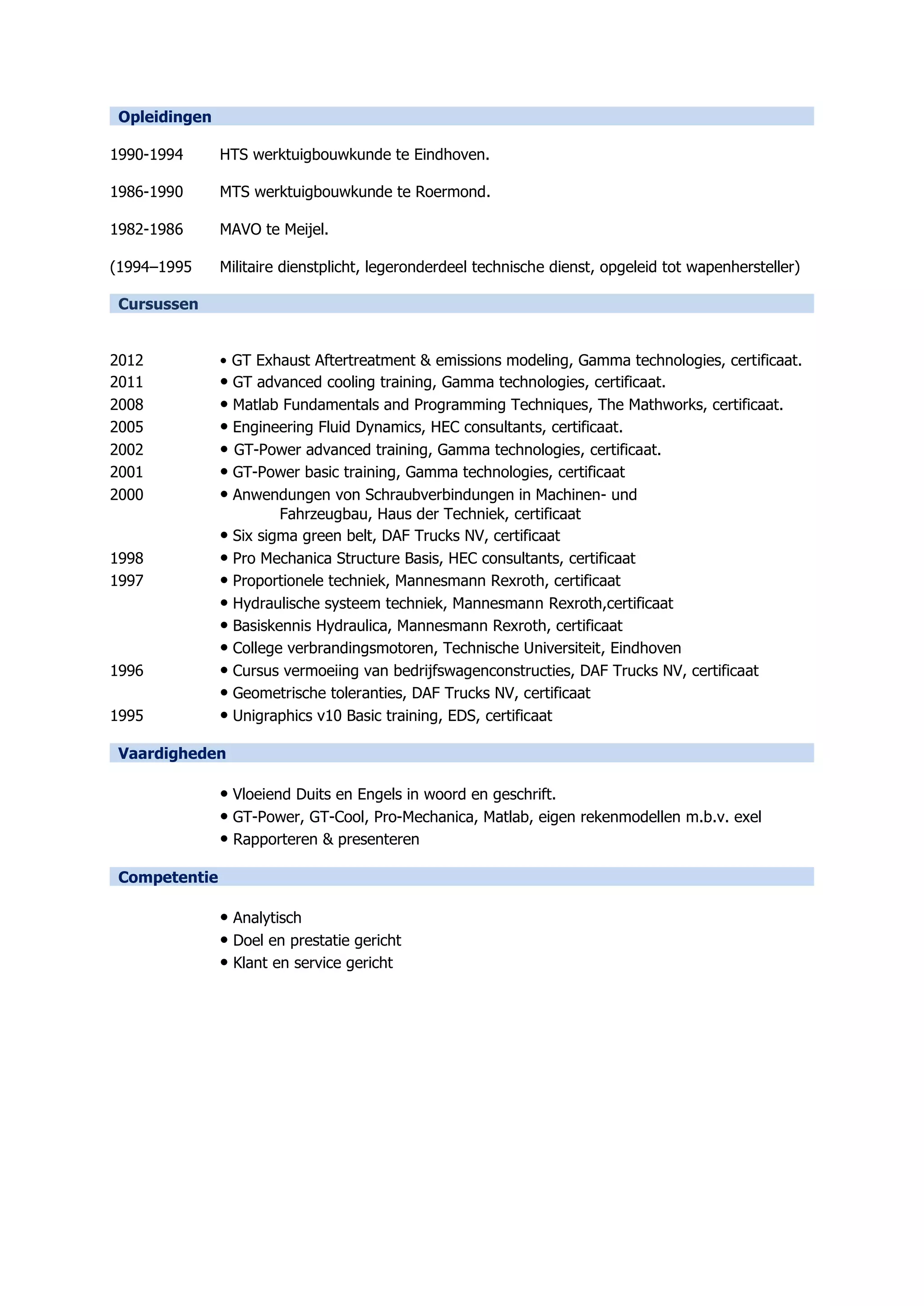 Curriculum vitae Mark Fransen | PDF