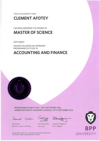 BPP Certificate | PDF