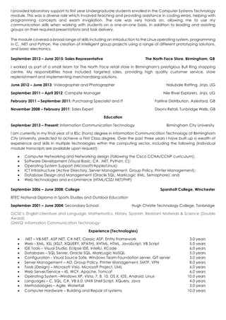 Richard Davies CV | PDF