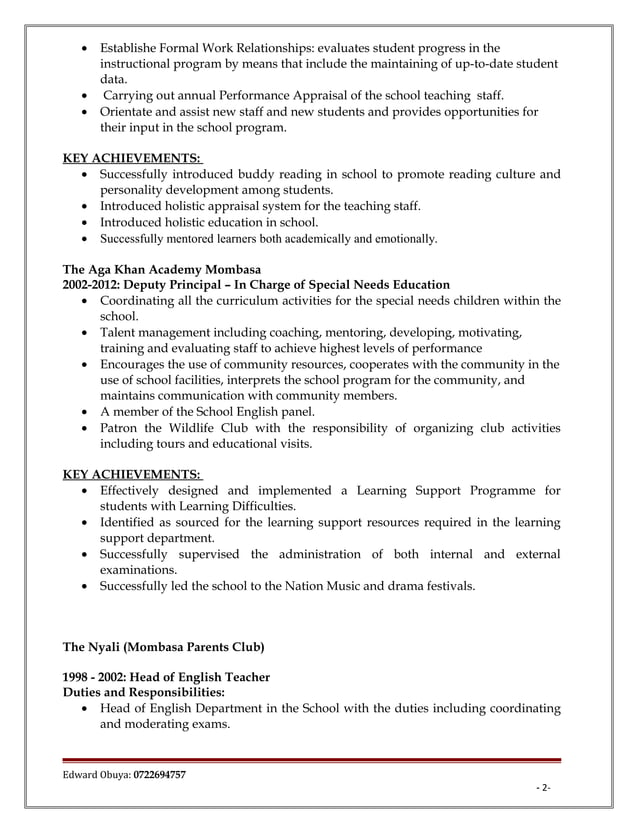 Edward CV 3 | DOC | Professional School | Postgraduate Education