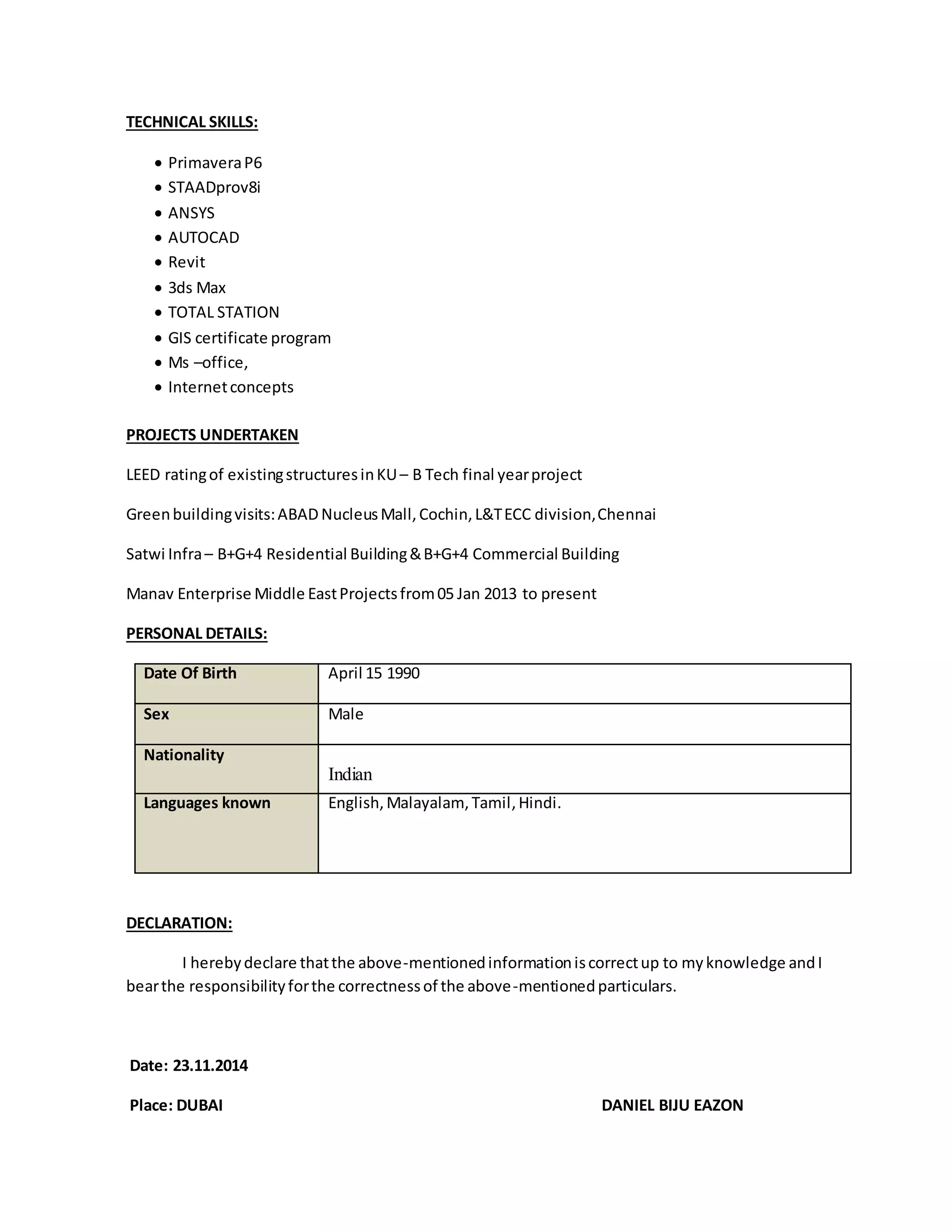 Daniel Resume | PDF