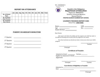 REPORT CARD OF GRADE 2 2025-2026 MATATAG | PDF