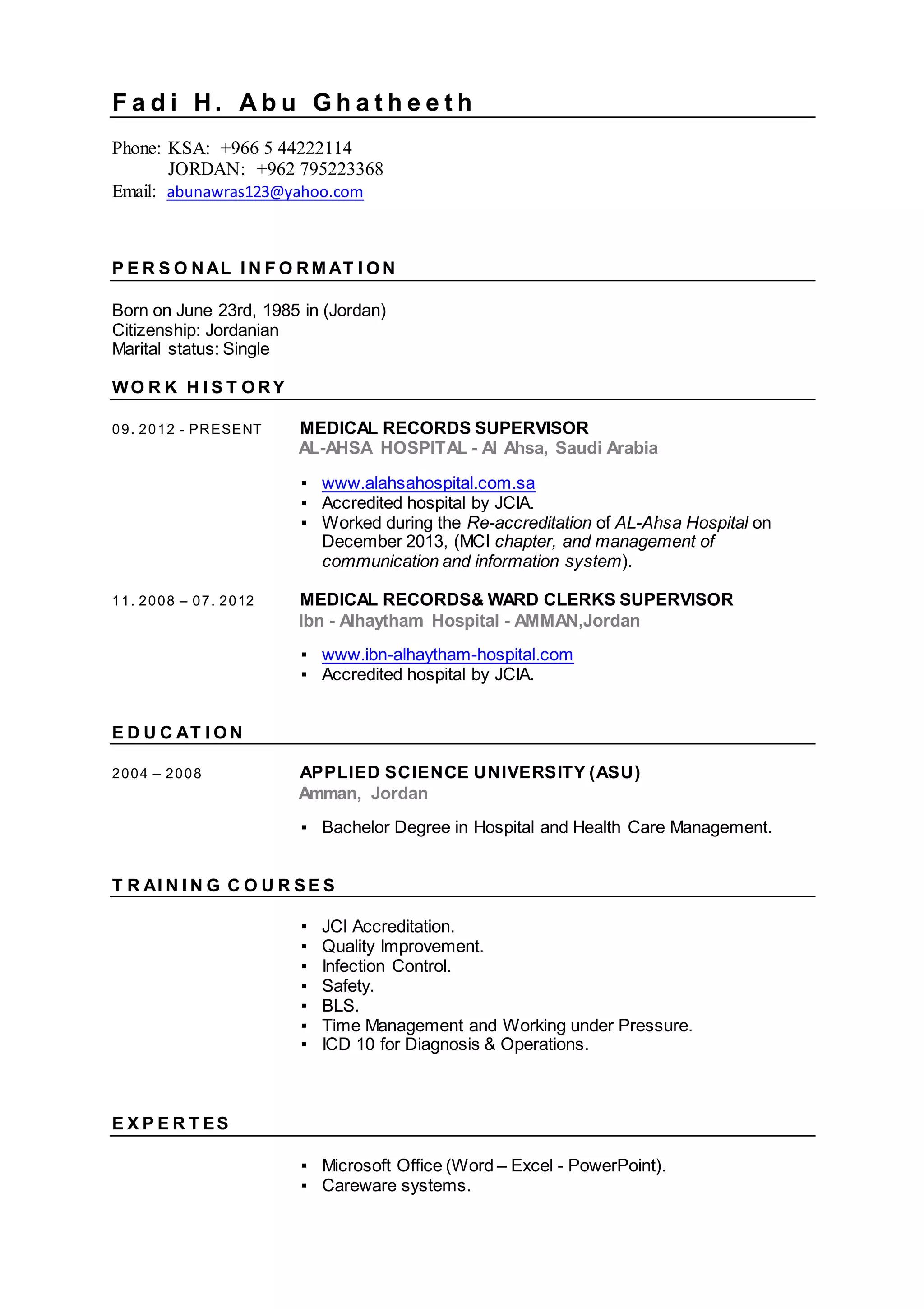 Fadi CV | DOCX