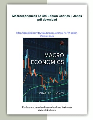 Macroeconomics 4e 4th Edition Charles I. Jones | PDF