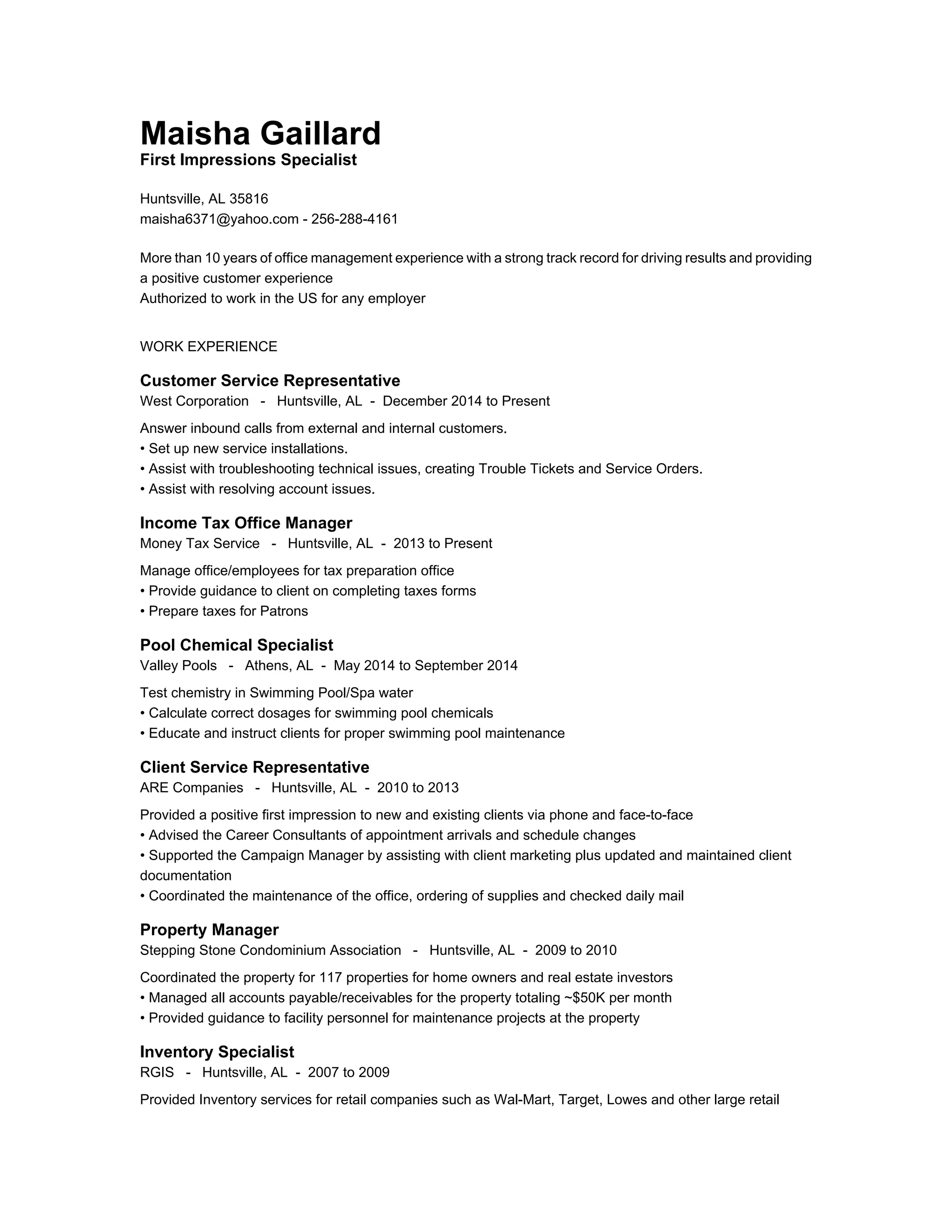 INDEED RESUME 05122015 | PDF