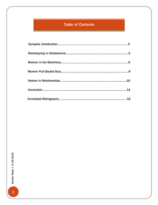 Gender Roles Final Project | PDF