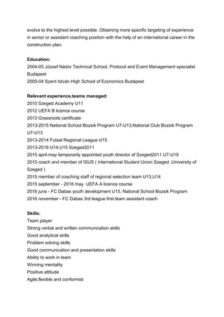 CoachCV | PDF