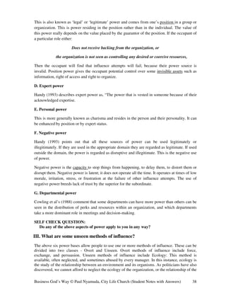 Managing Power & Politics | PDF