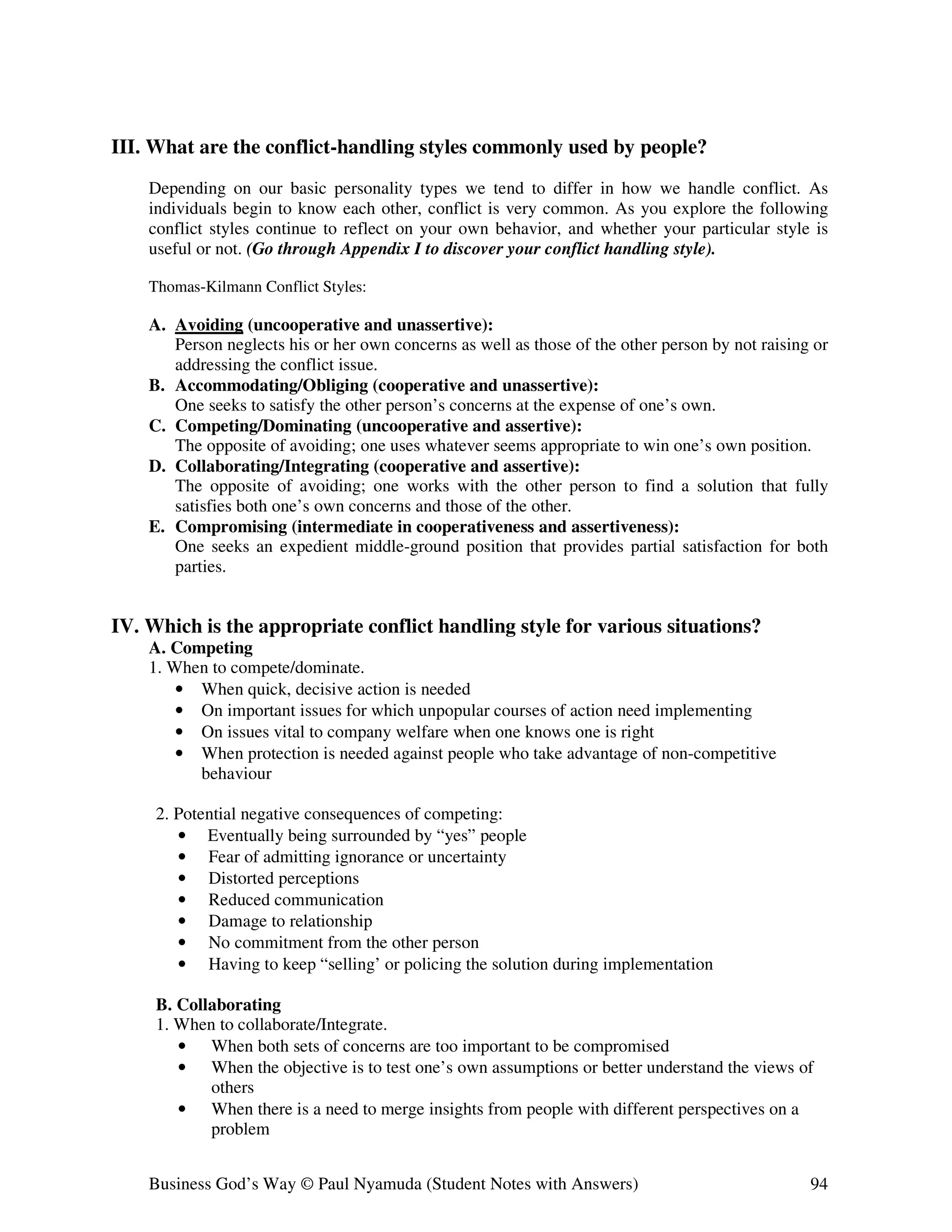 Managing Conflict | PDF