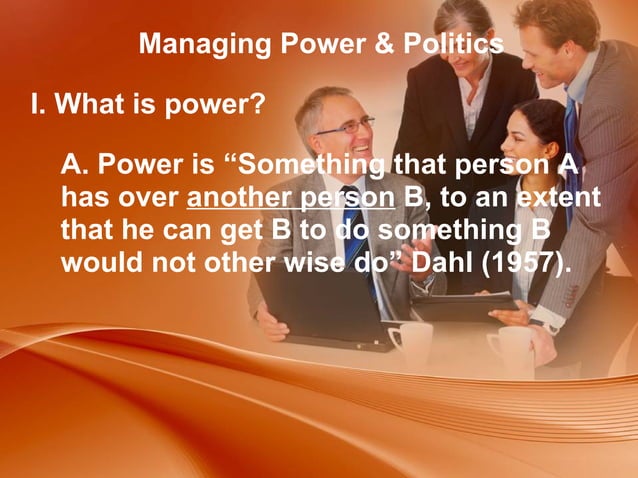 Managing Power and Politics | PPT | Political Issues & policy | Politics