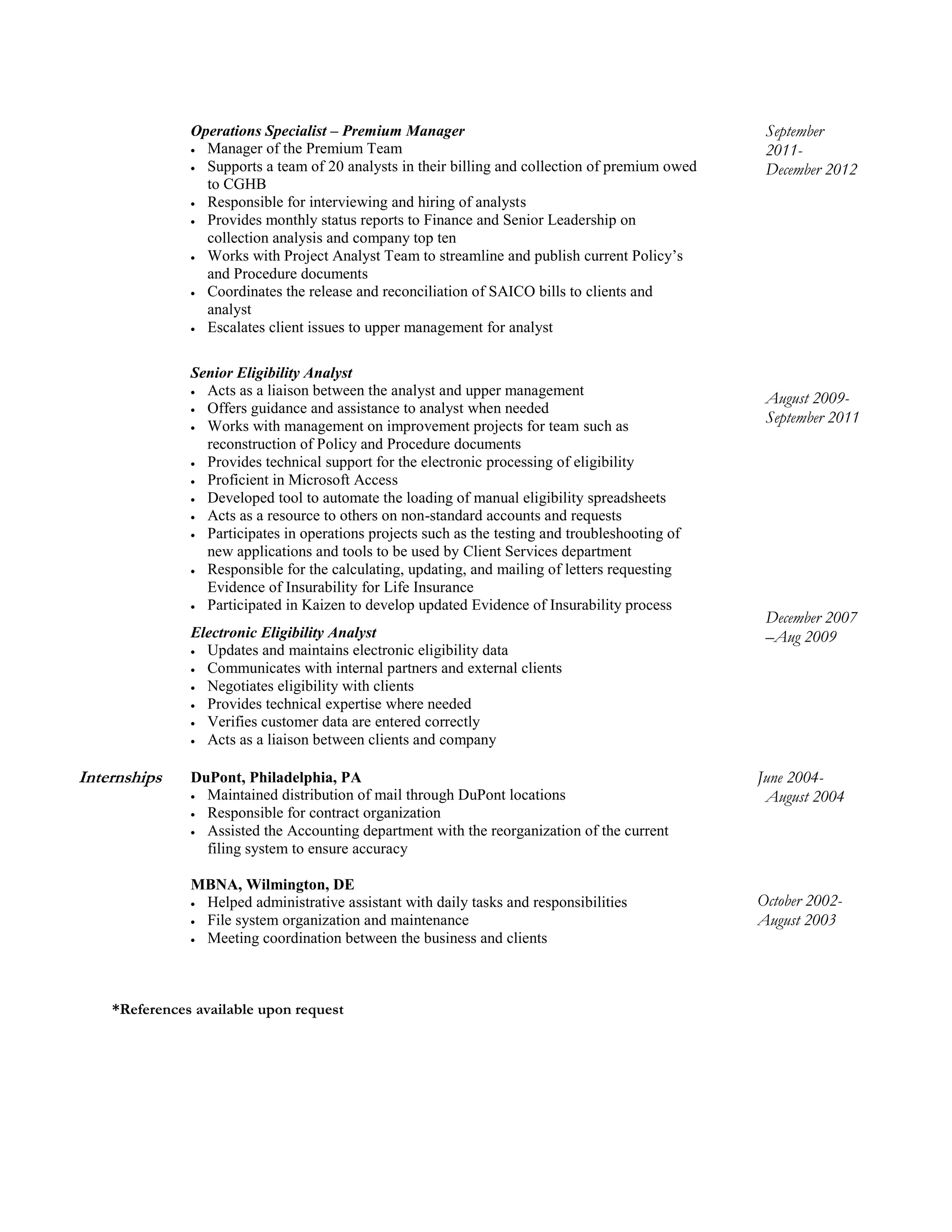 Jessica Reuter Resume | PDF