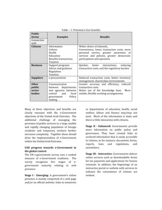 Supporting e-Government Progress in the United Arab Emirates | PDF