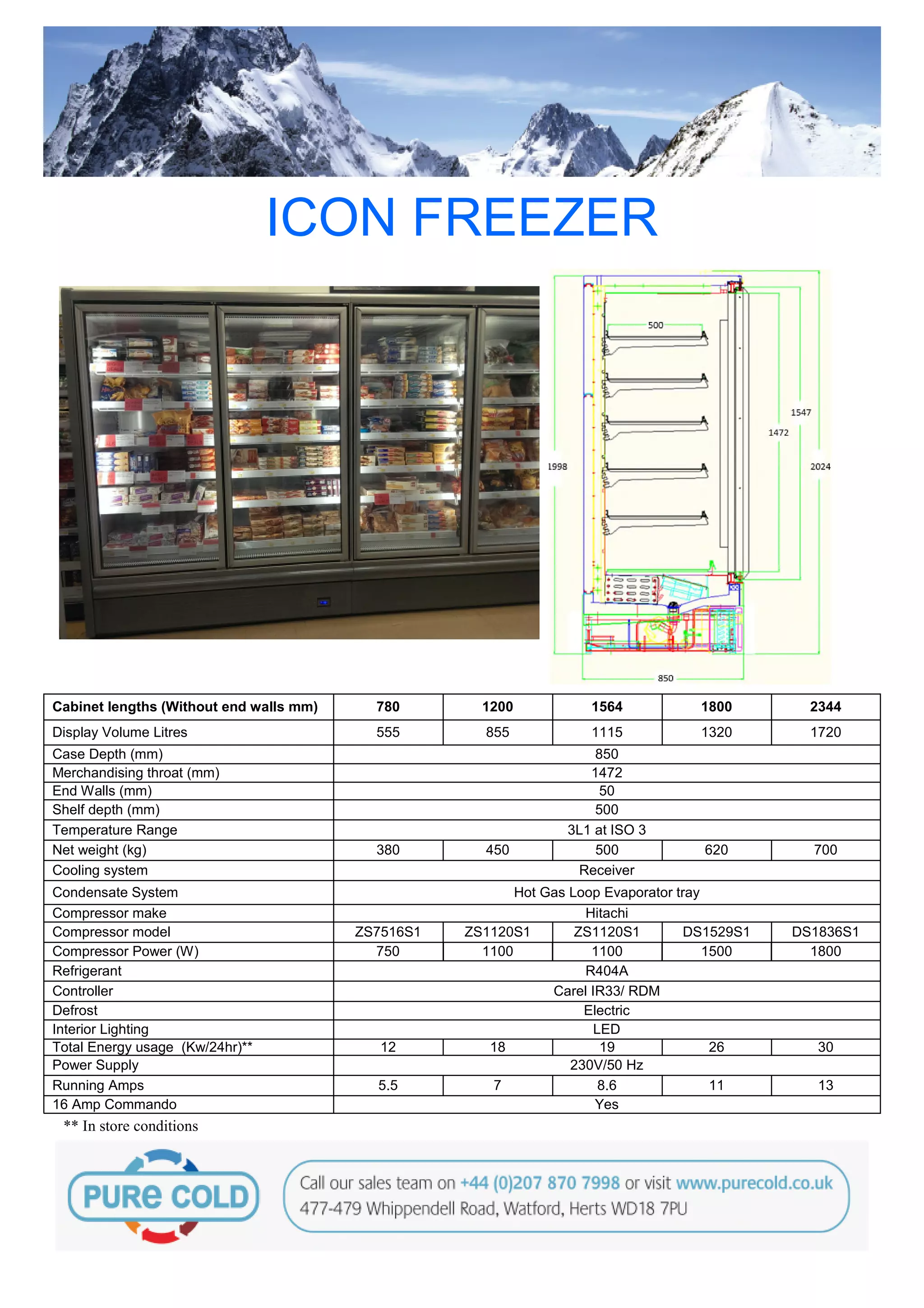 Pure Cold Icon Freezer Leaflet 2015 | PDF