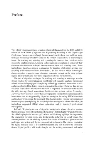 Technology Supported Innovations in School Education Pedro Isaias | PDF