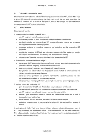 Cambridge ICT Starters | PDF