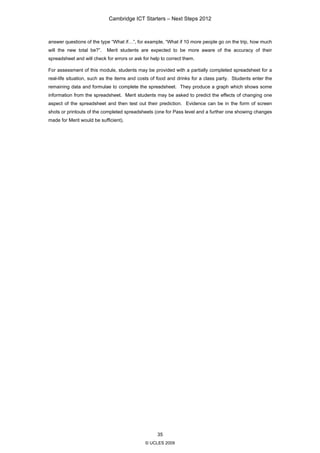 Cambridge ICT Starters | PDF