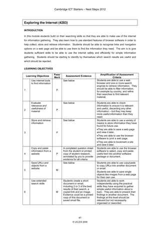 Cambridge ICT Starters | PDF