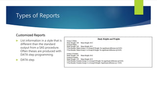 Creating Reports in SAS Final | PPTX