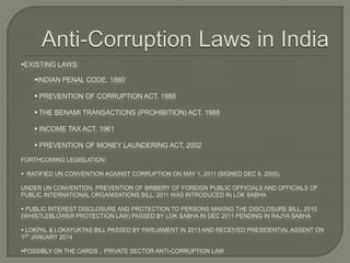 Presentation_corruption risks in India | PPT