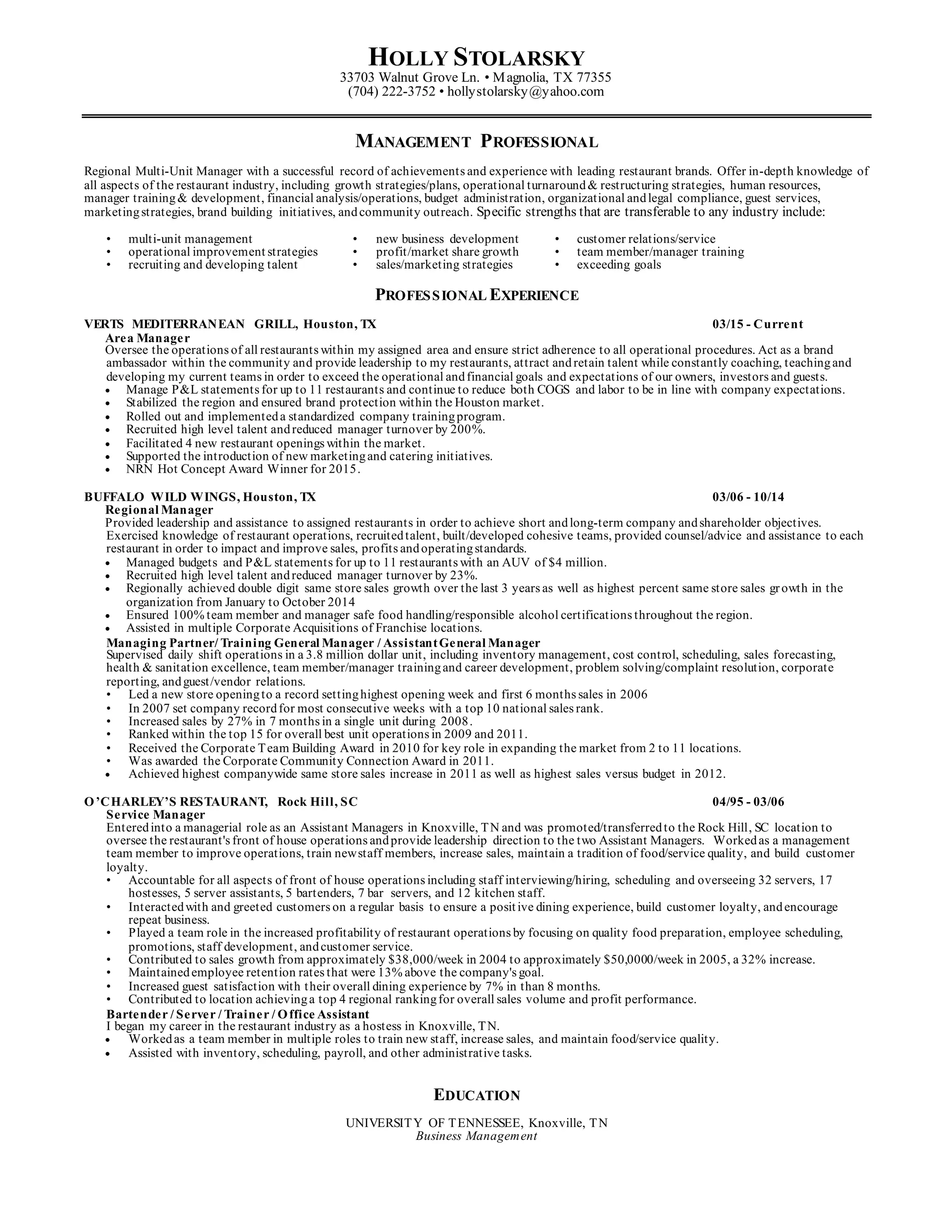 Holly Stolarsky Resume | PDF