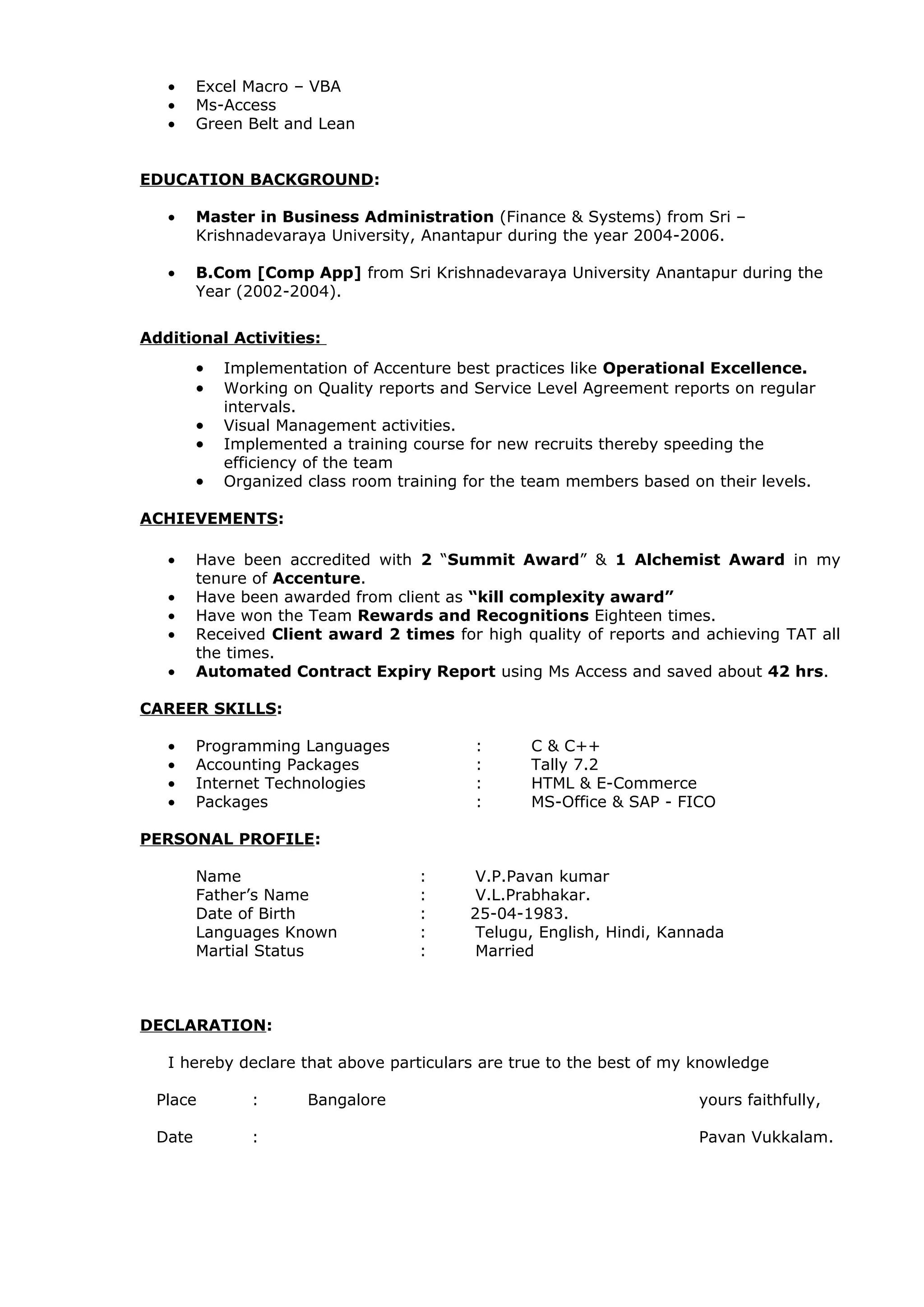 Pavan_Resume | PDF