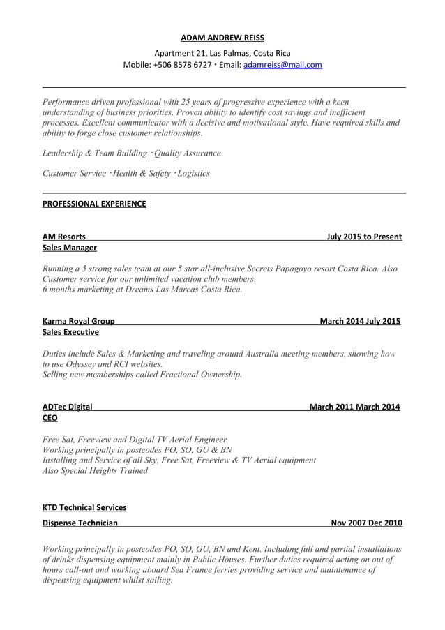 Adam Reiss CV 2 | PDF