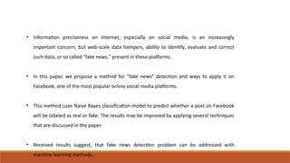 Fake news detection using machine learning | PPT