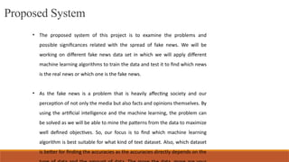 Fake news detection using machine learning | PPT