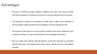 Fake news detection using machine learning | PPT